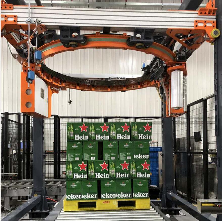 High-speed orbital ring pallet wrapper intelligent wrapping machine ...